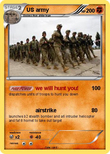 Pokémon US army 16 16 - we will hunt you! - My Pokemon Card