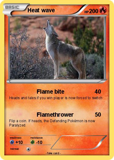 Pokémon Heat wave 1 1 - Flame bite - My Pokemon Card