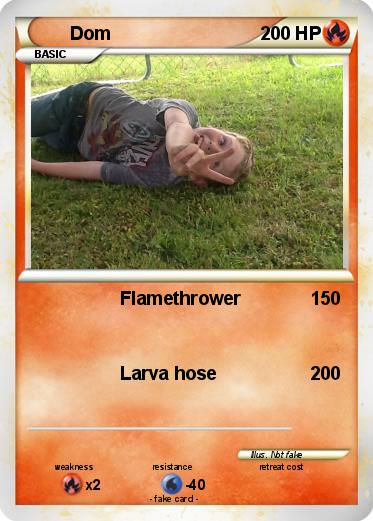 Pokémon Dom 74 74 - Flamethrower - My Pokemon Card