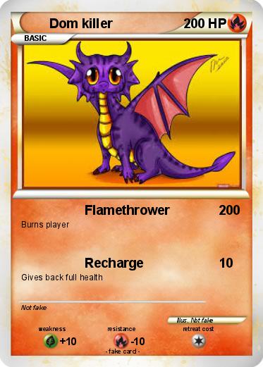 Pokémon Dom killer - Flamethrower - My Pokemon Card