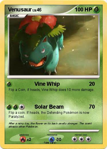 Pokémon Venusaur 842 842 - Vine Whip - My Pokemon Card