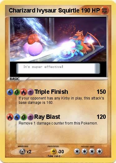 Pokémon Charizard Ivysaur Squirtle - Triple Finish - My Pokemon Card