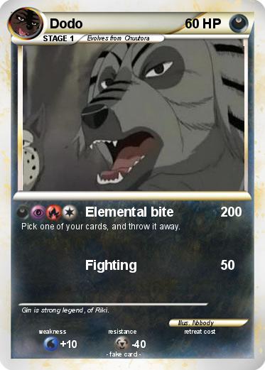 Pokémon Dodo 150 150 - Elemental bite - My Pokemon Card