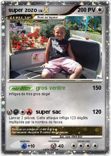 Pokémon super zozo 3 3 - gros ventre - Ma carte Pokémon