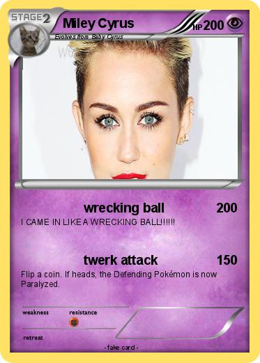 Pokémon Miley Cyrus 383 383 - wrecking ball - My Pokemon Card