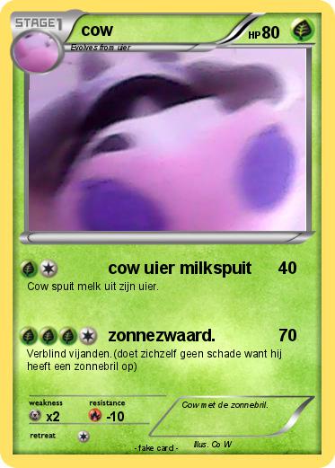 Pokémon cow 359 359 - cow uier milkspuit - My Pokemon Card