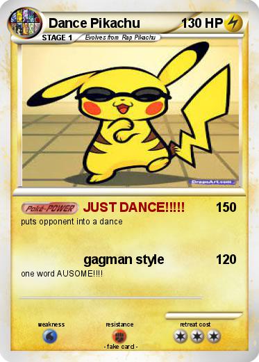 Pokémon Dance Pikachu 1 1 - JUST DANCE!!!!! - My Pokemon Card