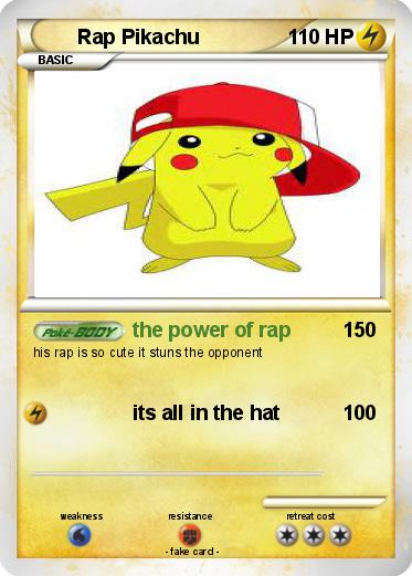 Pokémon Rap Pikachu - the power of rap - My Pokemon Card