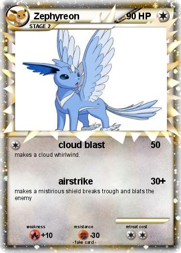 Pokémon Zephyreon - cloud blast - My Pokemon Card