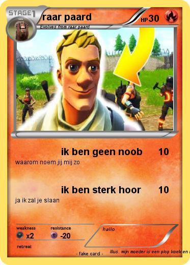 Pokémon raar paard 1 1 - ik ben geen noob - My Pokemon Card