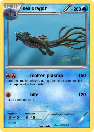 Pokémon sea dragon 67 67 - molten plasma - My Pokemon Card