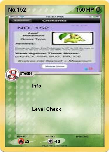 Pokémon No 152 152 - Info - My Pokemon Card