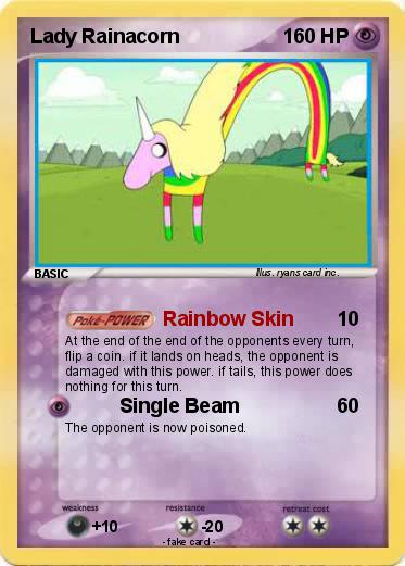Pokémon Lady Rainacorn 1 1 - Rainbow Skin - My Pokemon Card
