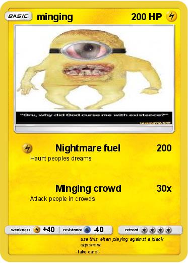 Pokémon minging - Nightmare fuel - My Pokemon Card