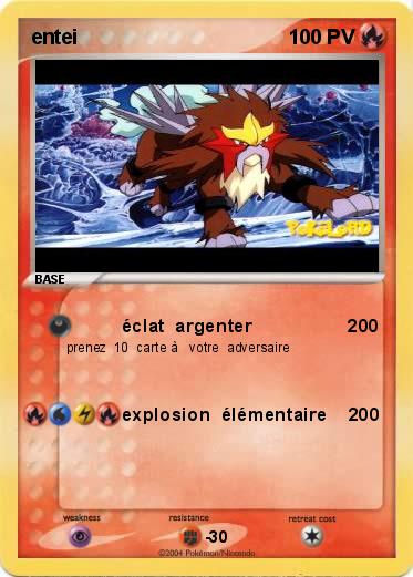 Pokémon entei 85 85 - éclat argenter 200 - Ma carte Pokémon