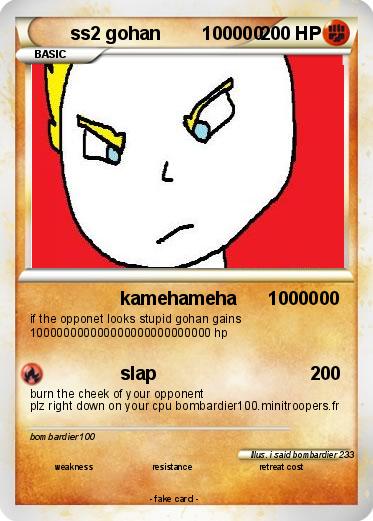 Pokémon ss2 gohan 100000 100000 - kamehameha 1000000 - My Pokemon Card