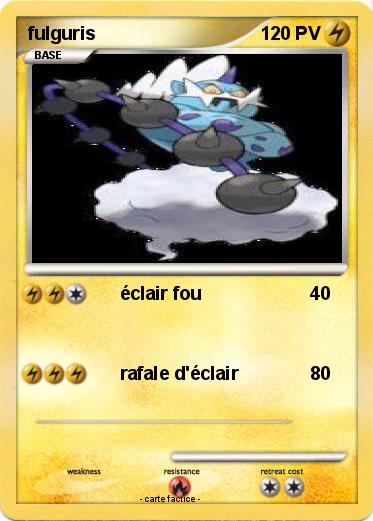 Pokémon fulguris 172 172 - éclair fou - Ma carte Pokémon
