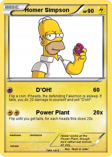 Pokémon Homer Simpson 1285 1285 - D'OH! - My Pokemon Card