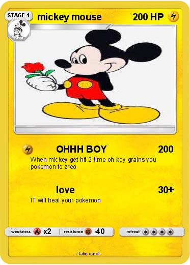 Pokémon mickey mouse 327 327 - OHHH BOY - My Pokemon Card