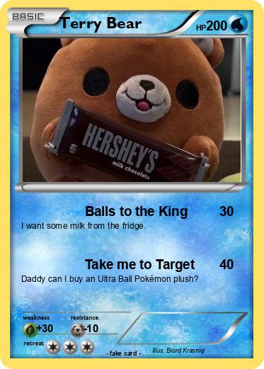 Pokémon Terry Bear - Balls to the King - My Pokemon Card