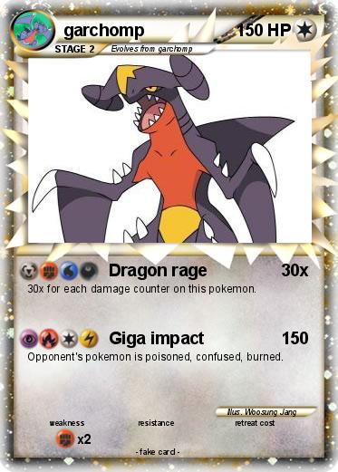 Pokémon garchomp 396 396 - Dragon rage - My Pokemon Card