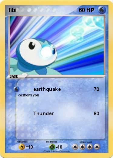 Pokémon fibi 1 1 - earthquake - My Pokemon Card