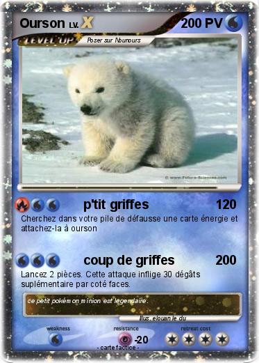 Pokémon Ourson 17 17 - p'tit griffes - Ma carte Pokémon
