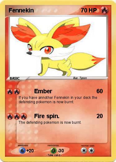 Pokémon Fennekin 426 426 - Ember - My Pokemon Card