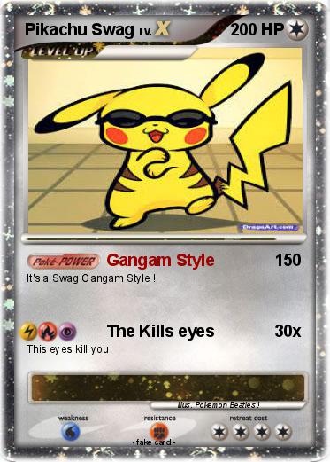 Pokémon Pikachu Swag 8 8 - Gangam Style - My Pokemon Card