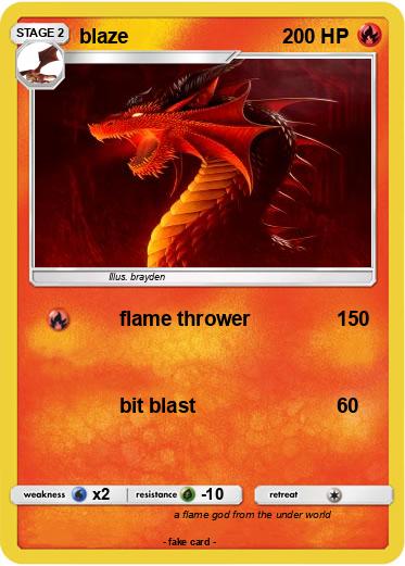 Pokémon blaze 1297 1297 - flame thrower - My Pokemon Card