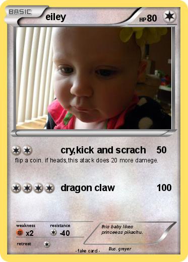 Pokémon eiley 1 1 - cry,kick and scrach - My Pokemon Card