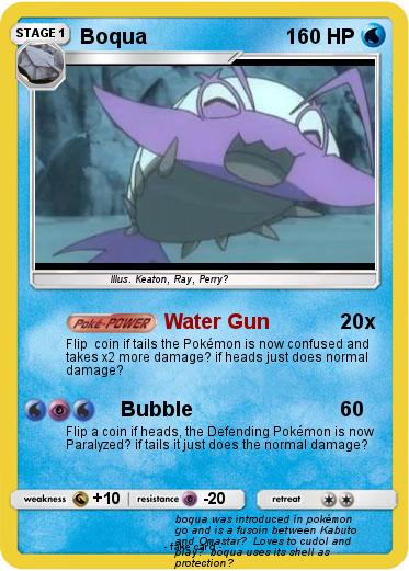 Pokémon boqua - Water Gun - My Pokemon Card