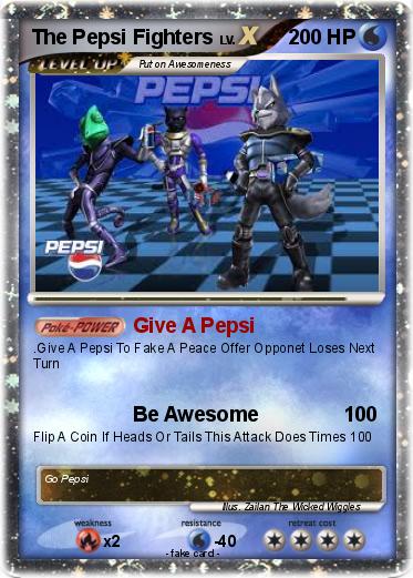 Pokémon The Pepsi Fighters - Give A Pepsi - My Pokemon Card