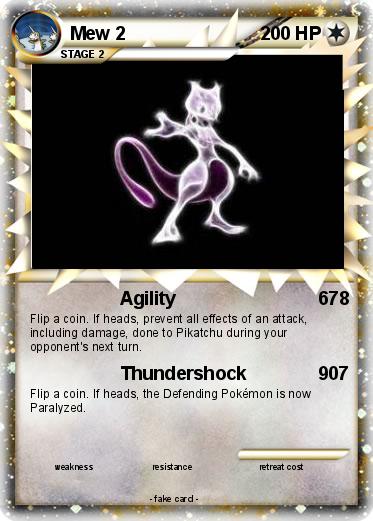 Pokémon Mew 2 50 50 - Agility 678 - My Pokemon Card