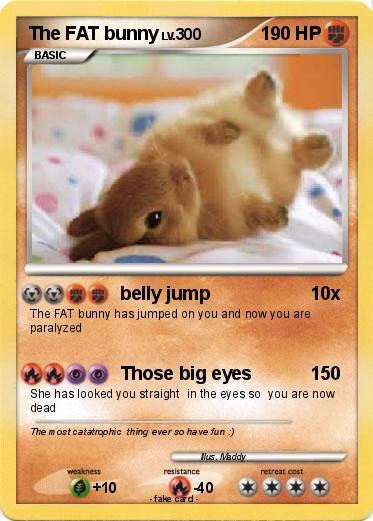 Pokémon The FAT bunny 1 1 - belly jump - My Pokemon Card