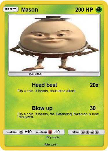 Pokémon Mason 543 543 - Head beat - My Pokemon Card