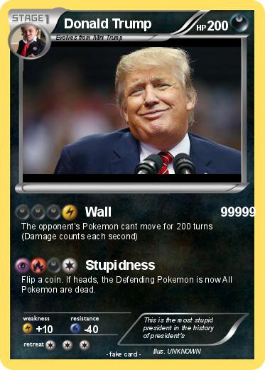 Pokémon Donald Trump 3300 3300 - Wall - My Pokemon Card
