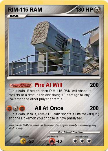Pokémon RIM 116 RAM - Fire At Will - My Pokemon Card