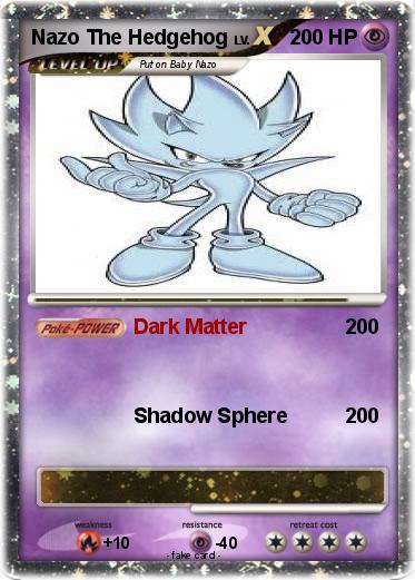 Pokémon Nazo The Hedgehog 13 13 - Dark Matter - My Pokemon Card