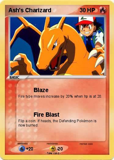 Pokémon Ash s Charizard 61 61 - Blaze - My Pokemon Card