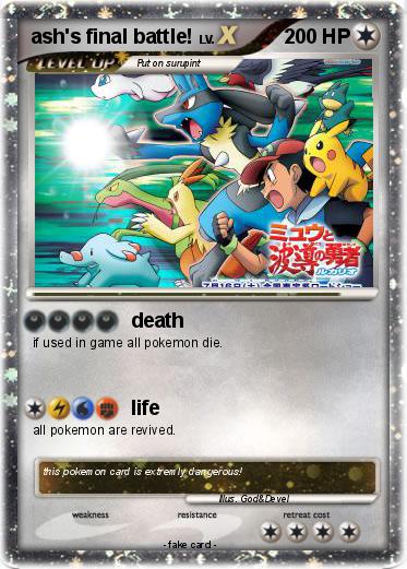 Pokémon ash s final battle - death - My Pokemon Card