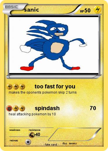 Pokémon sanic 594 594 - too fast for you - My Pokemon Card