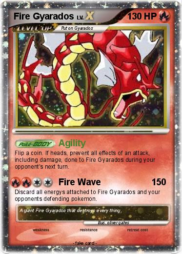Pokémon Fire Gyarados 2 2 - Agility - My Pokemon Card