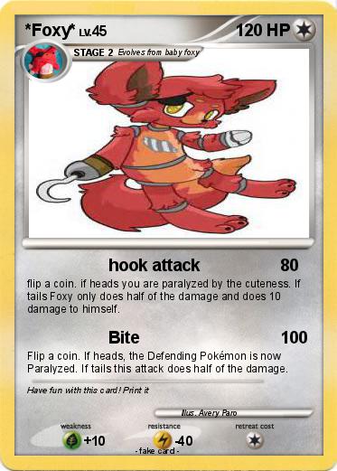 Pokémon Foxy 428 428 - hook attack - My Pokemon Card