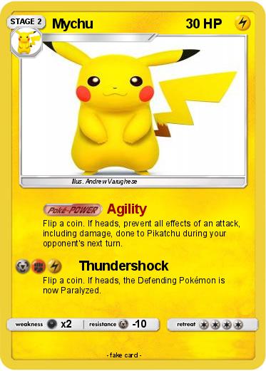 Pokémon Mychu 3 3 - Agility - My Pokemon Card