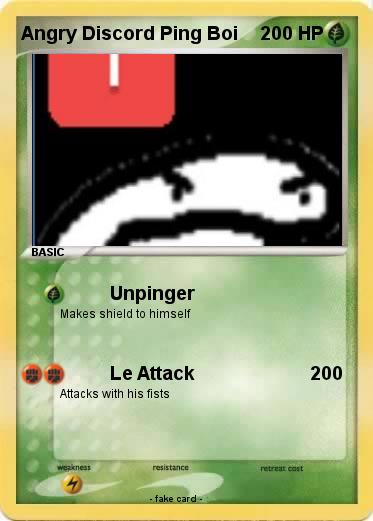 Pokémon Angry Discord Ping Boi - Unpinger - My Pokemon Card