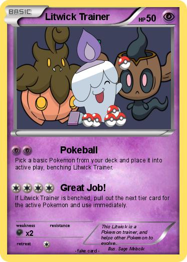 Pokémon Litwick Trainer - Pokeball - My Pokemon Card