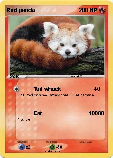 Pokémon Red panda 156 156 - Tail whack - My Pokemon Card