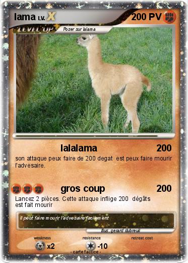 Pokémon lama 123 123 - lalalama - Ma carte Pokémon
