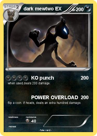 Pokémon dark mewtwo EX 18 18 - KO punch - My Pokemon Card